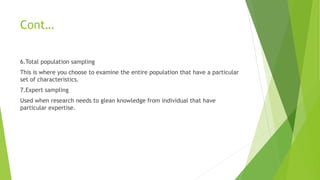 SAMPLING METHODS 5.pptx research community health | PPTX