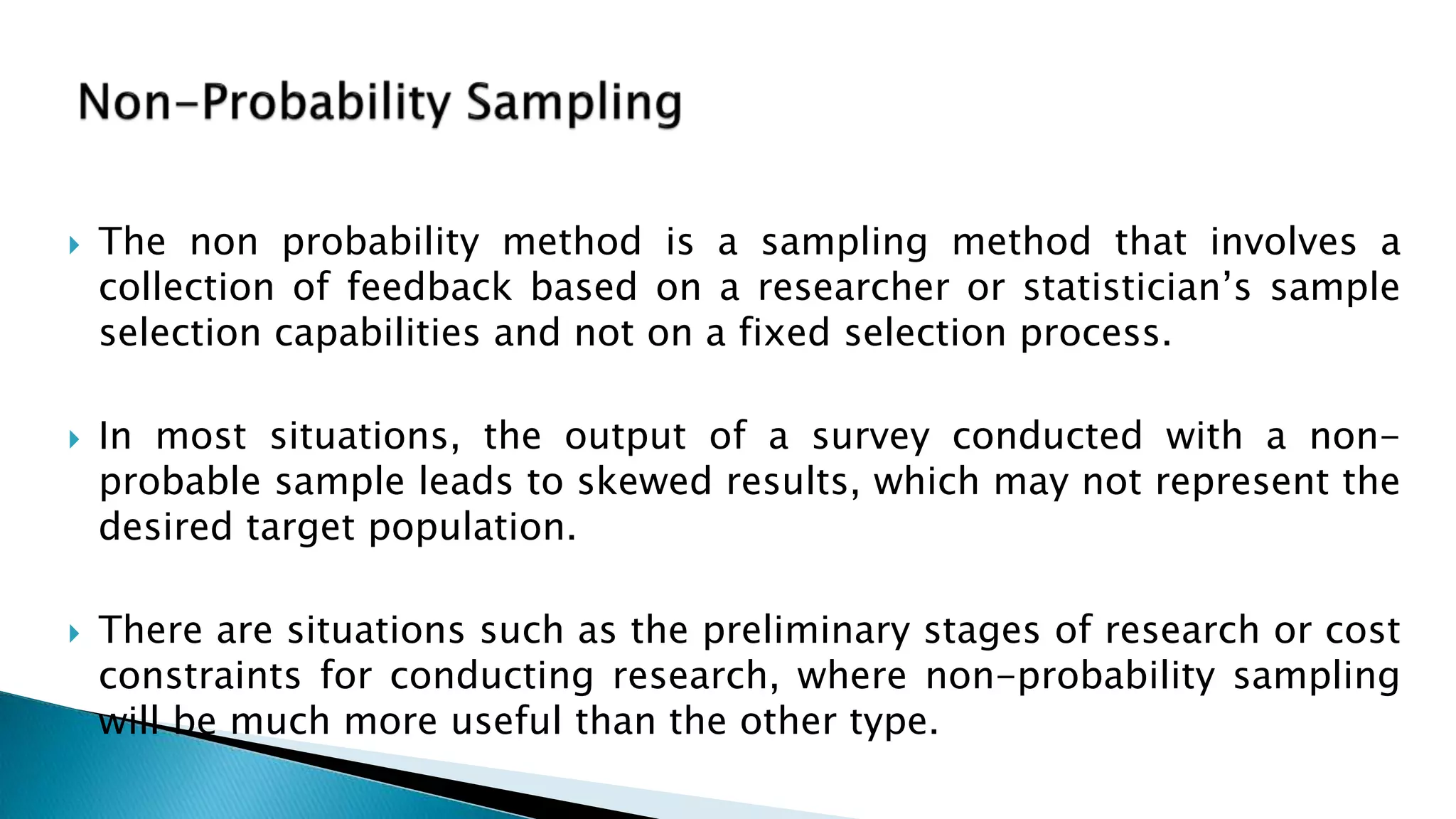 Sampling methods and its applications | PPTX