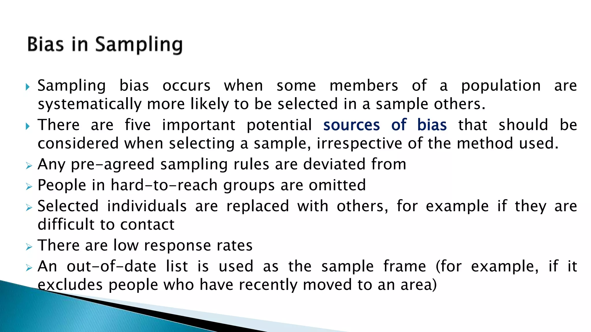 Sampling methods and its applications | PPTX