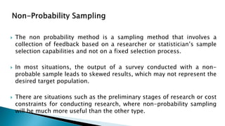 Sampling methods and its applications | PPTX