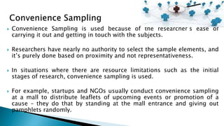 Sampling methods and its applications | PPTX