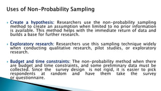 Sampling methods and its applications | PPTX