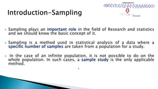 Sampling methods and its applications | PPTX