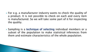 Sampling methods and its applications | PPTX