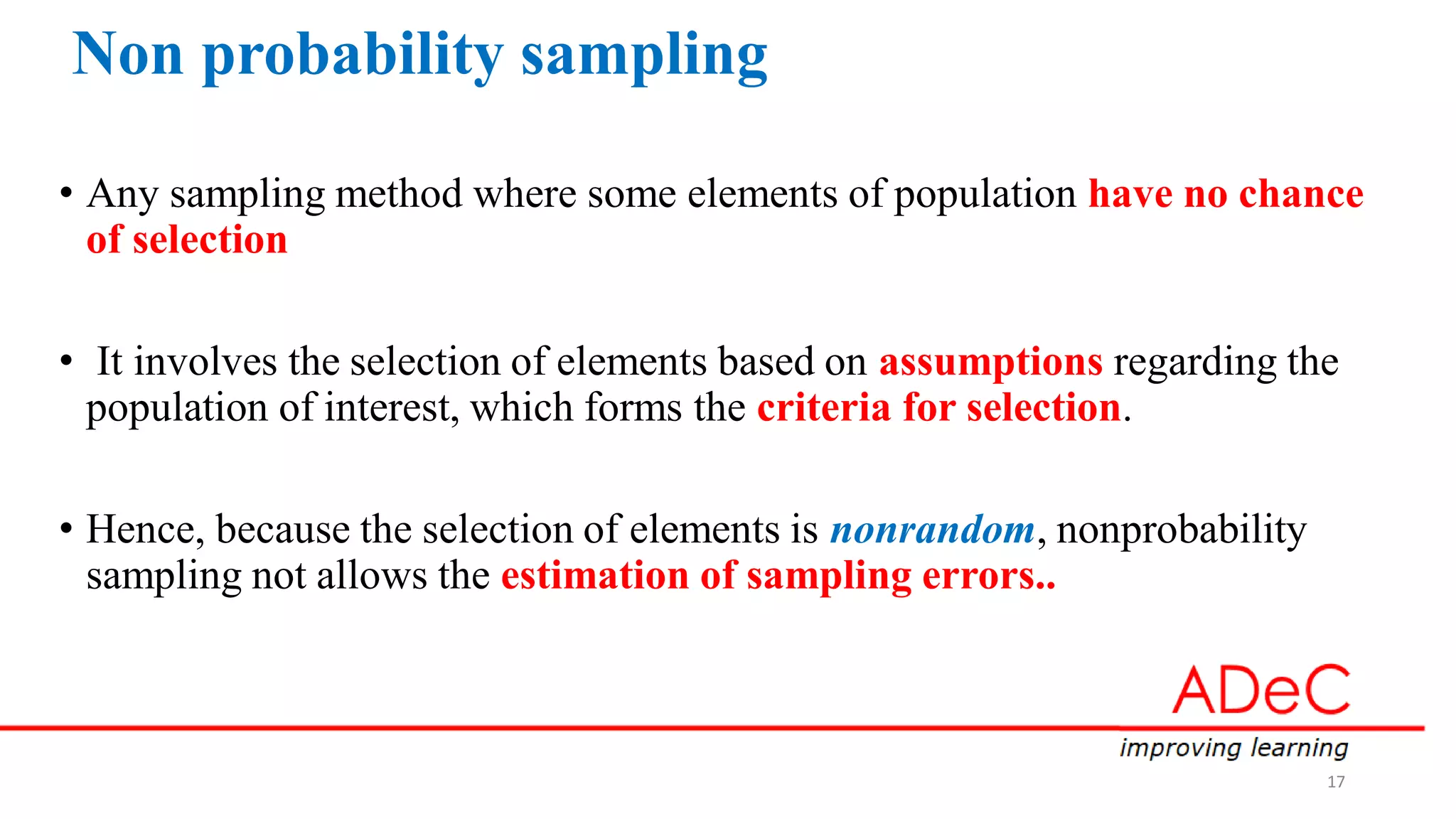 Sampling methods and sample size | PDF