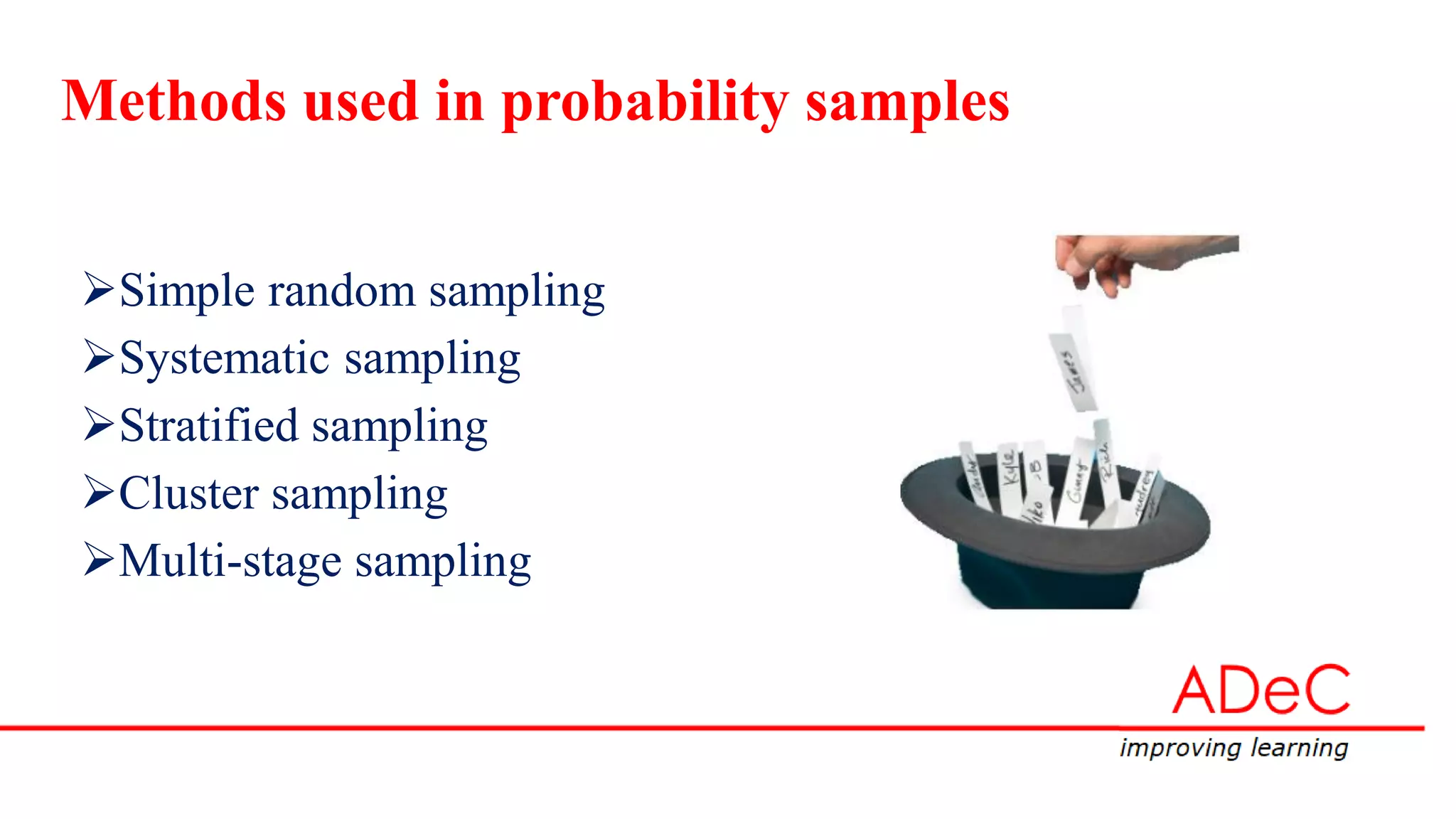 Sampling methods and sample size | PDF