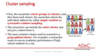 Sampling methods and sample size | PDF