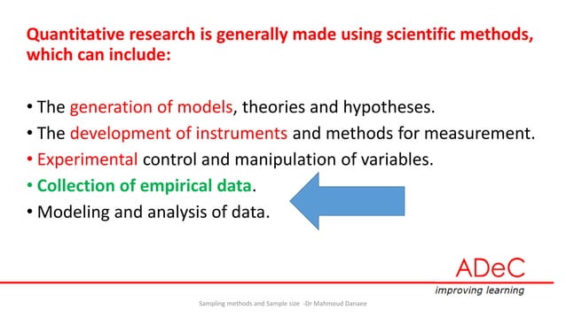 Sampling methods and sample size | PDF