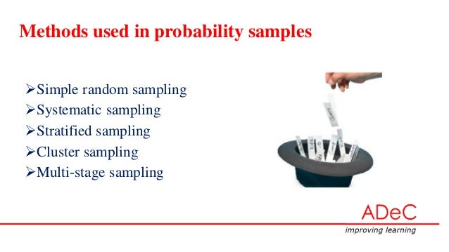 Sampling methods and sample size