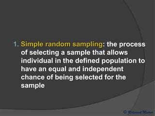 Sampling methods in educational research | PPTX