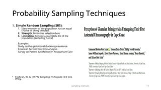 SAMPLING METHODS update 2.ppt in clincal reseach | PPT | Free Download