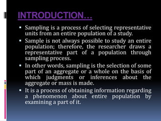 presentation on Sampling | PPTX