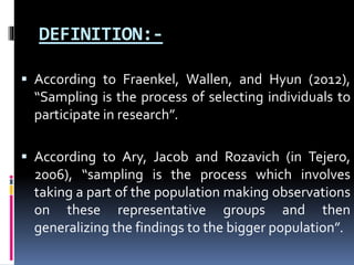 presentation on Sampling | PPTX