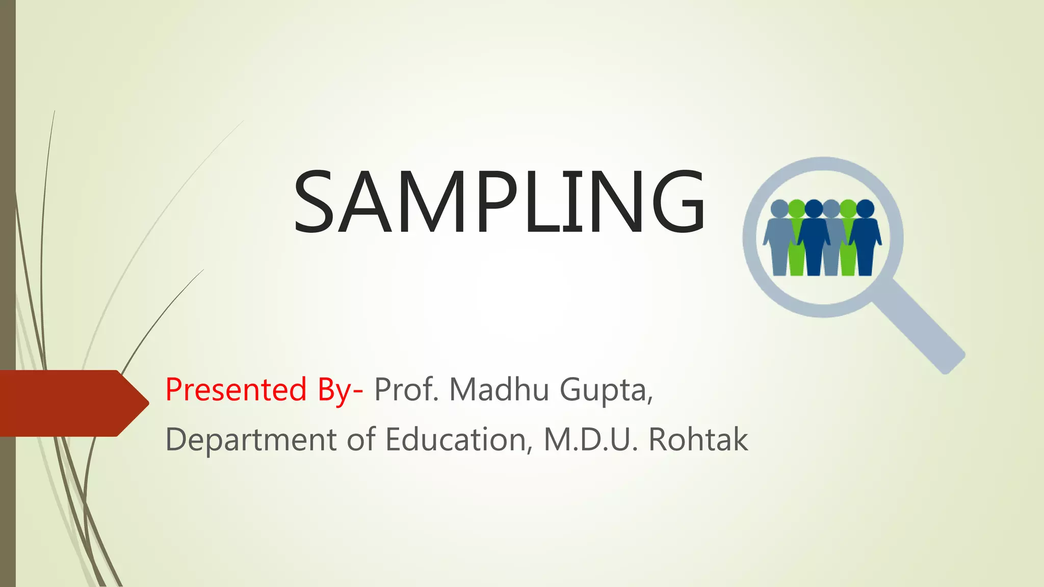 an introduction and characteristics of sampling, types of sampling and errors | PPTX