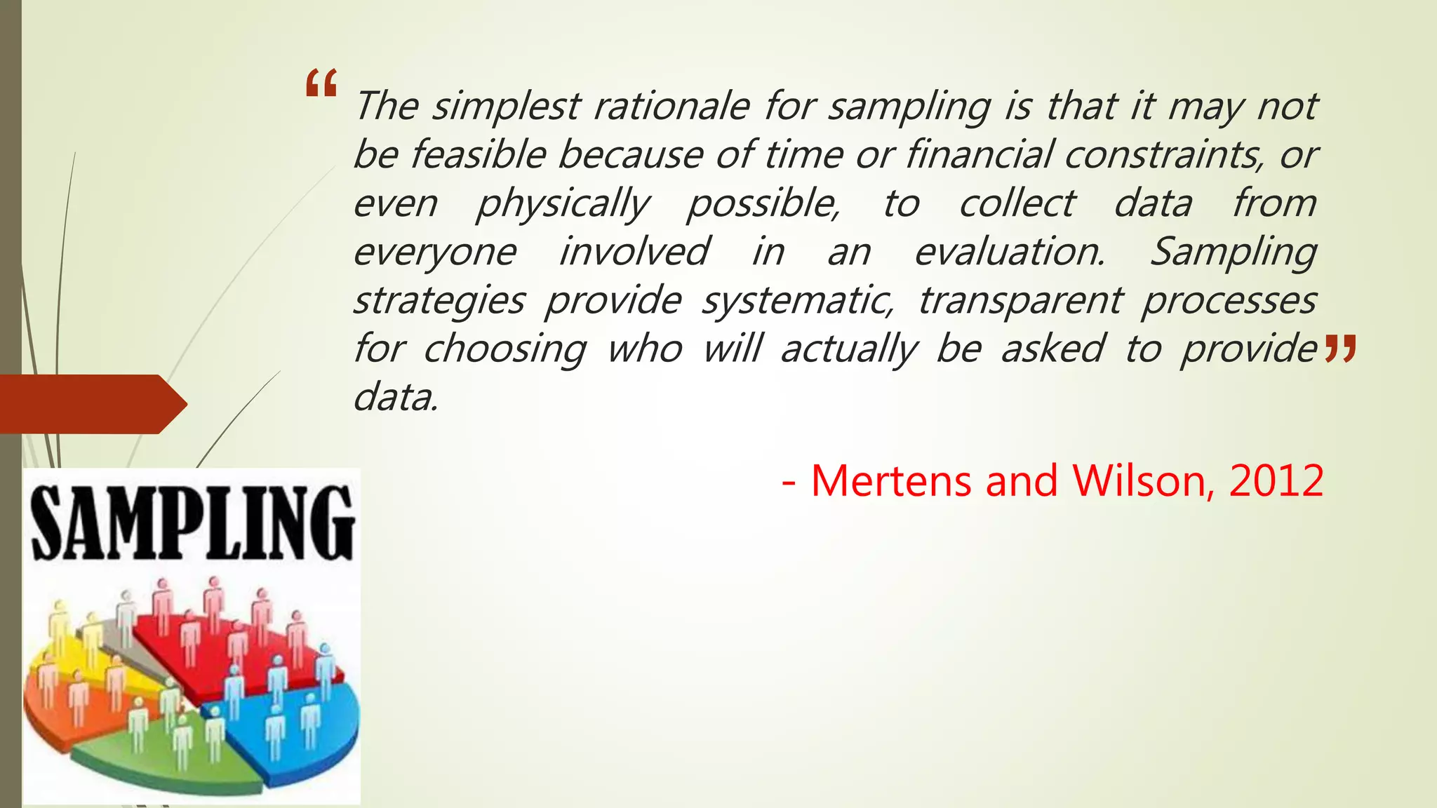 an introduction and characteristics of sampling, types of sampling and errors | PPTX