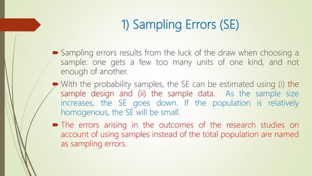 an introduction and characteristics of sampling, types of sampling and ...