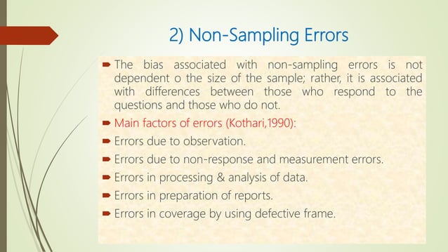 an introduction and characteristics of sampling, types of sampling and ...