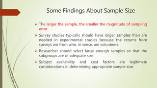 an introduction and characteristics of sampling, types of sampling and ...