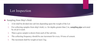 Sampling of cement & its tests | PPTX