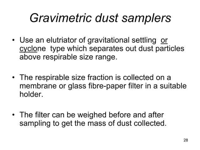 Sampling of dust | PPT