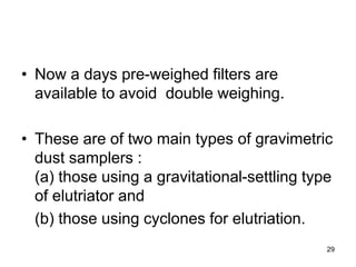 Sampling of dust | PPT