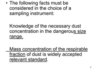 Sampling of dust | PPT