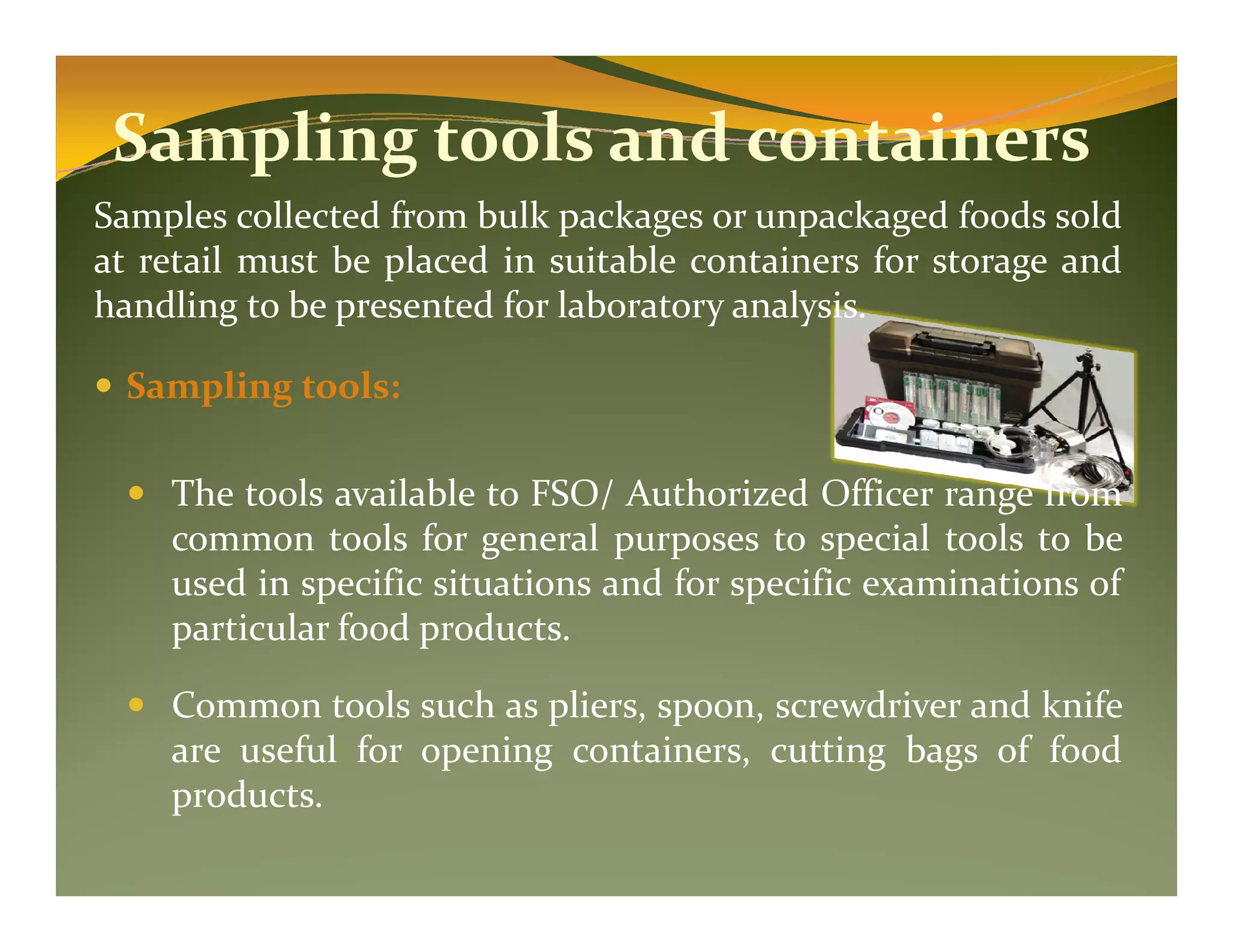 Sampling of food - india | PDF