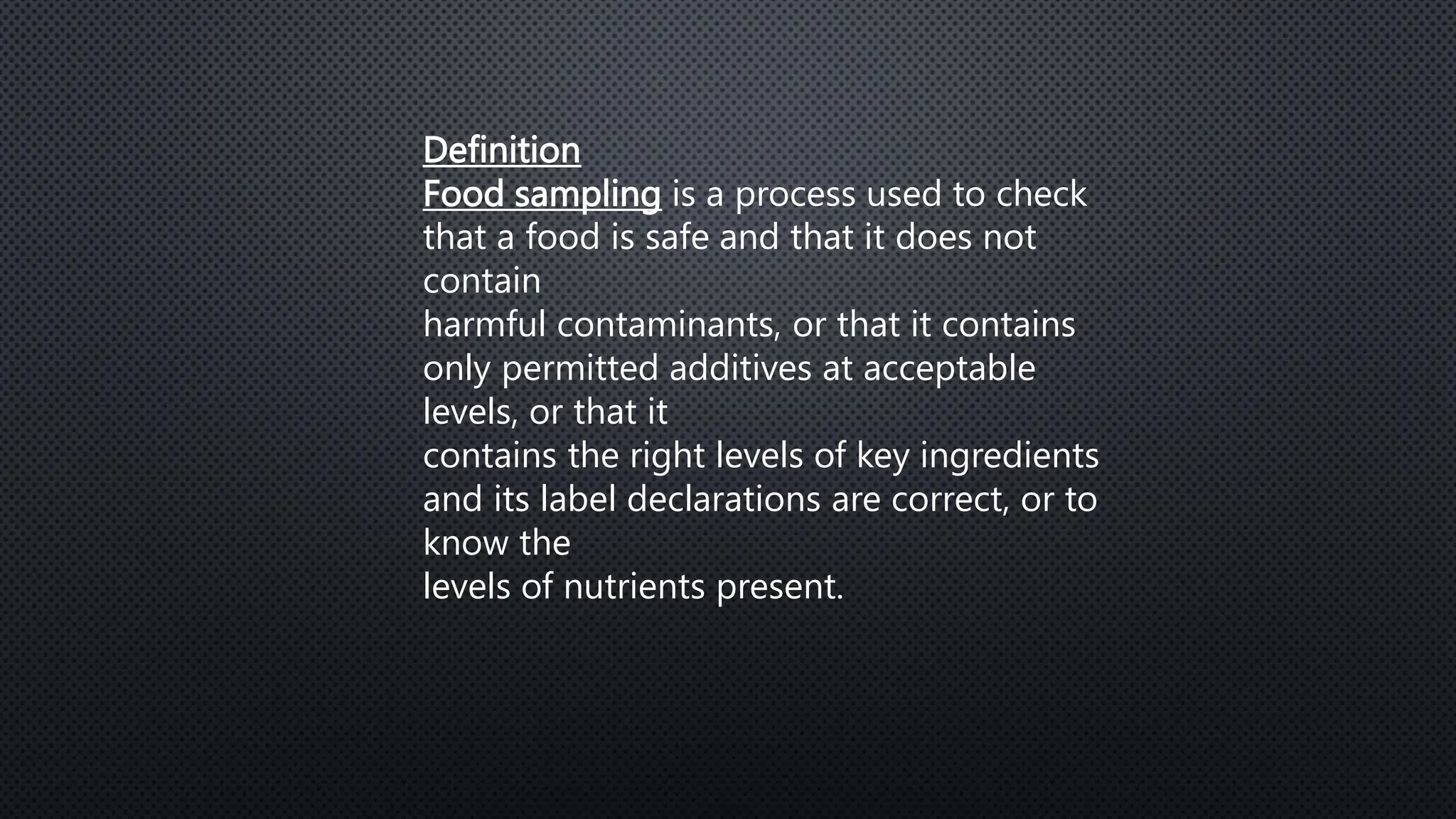 SAMPLING OF FOOD and theories. pptx | PPTX | Chemistry | Science