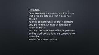 SAMPLING OF FOOD and theories. pptx | PPTX | Chemistry | Science