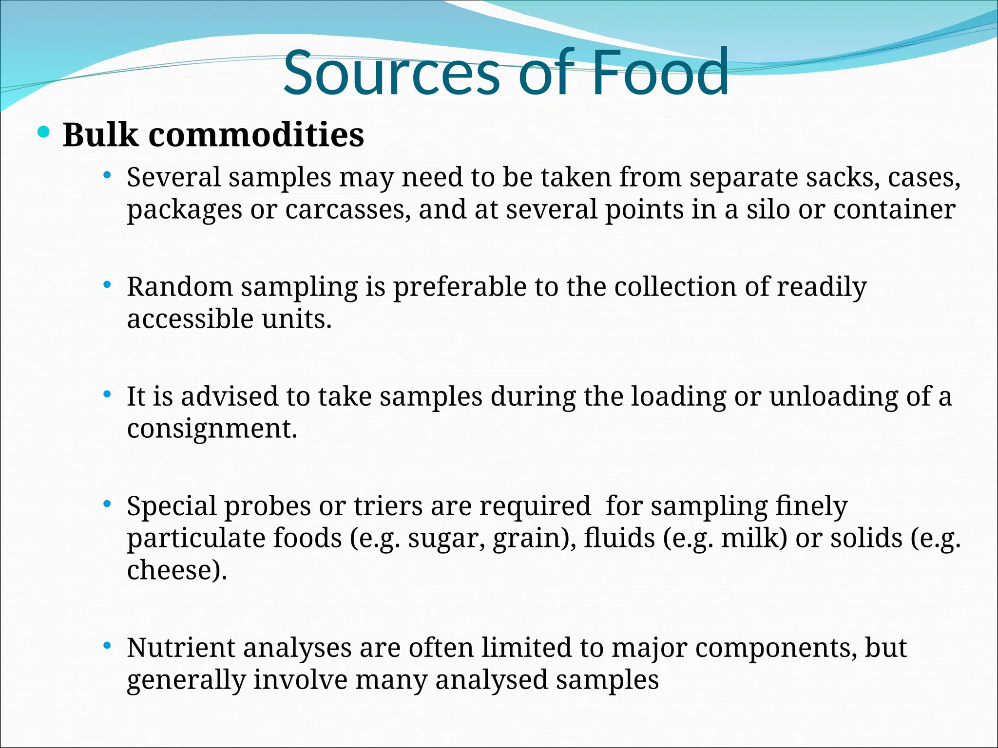 SAMPLING TECHNIQUES OF FOODS AND ITS TYPES | PPT