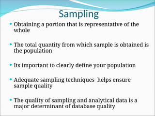 SAMPLING TECHNIQUES OF FOODS AND ITS TYPES | PPT