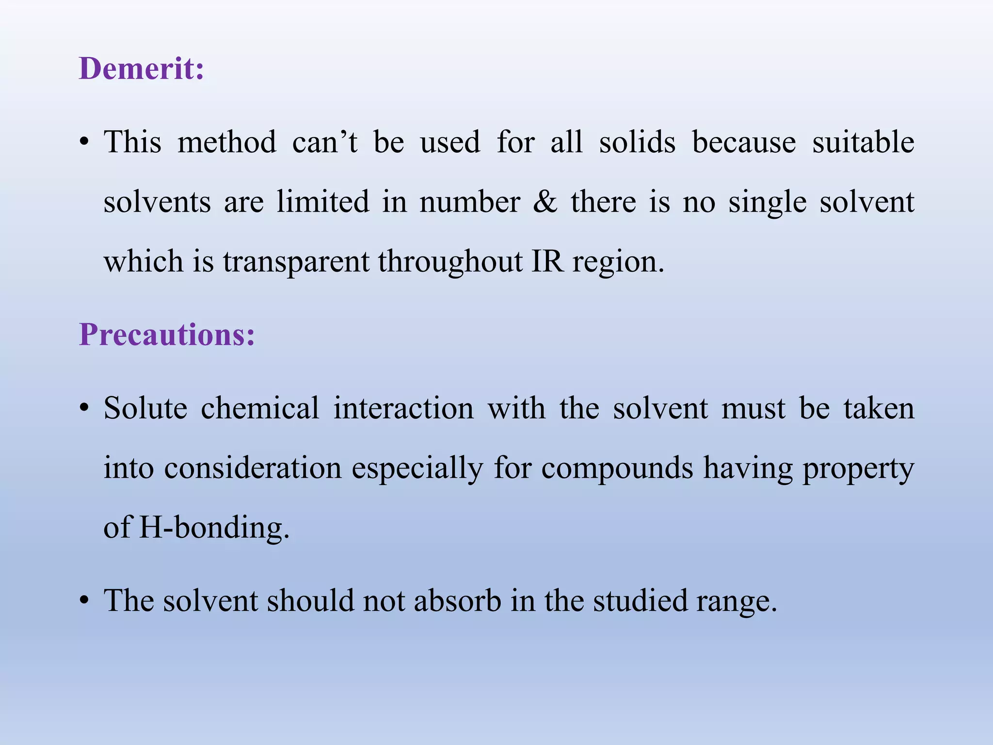 Sampling of solids in IR spectroscopy | PPTX