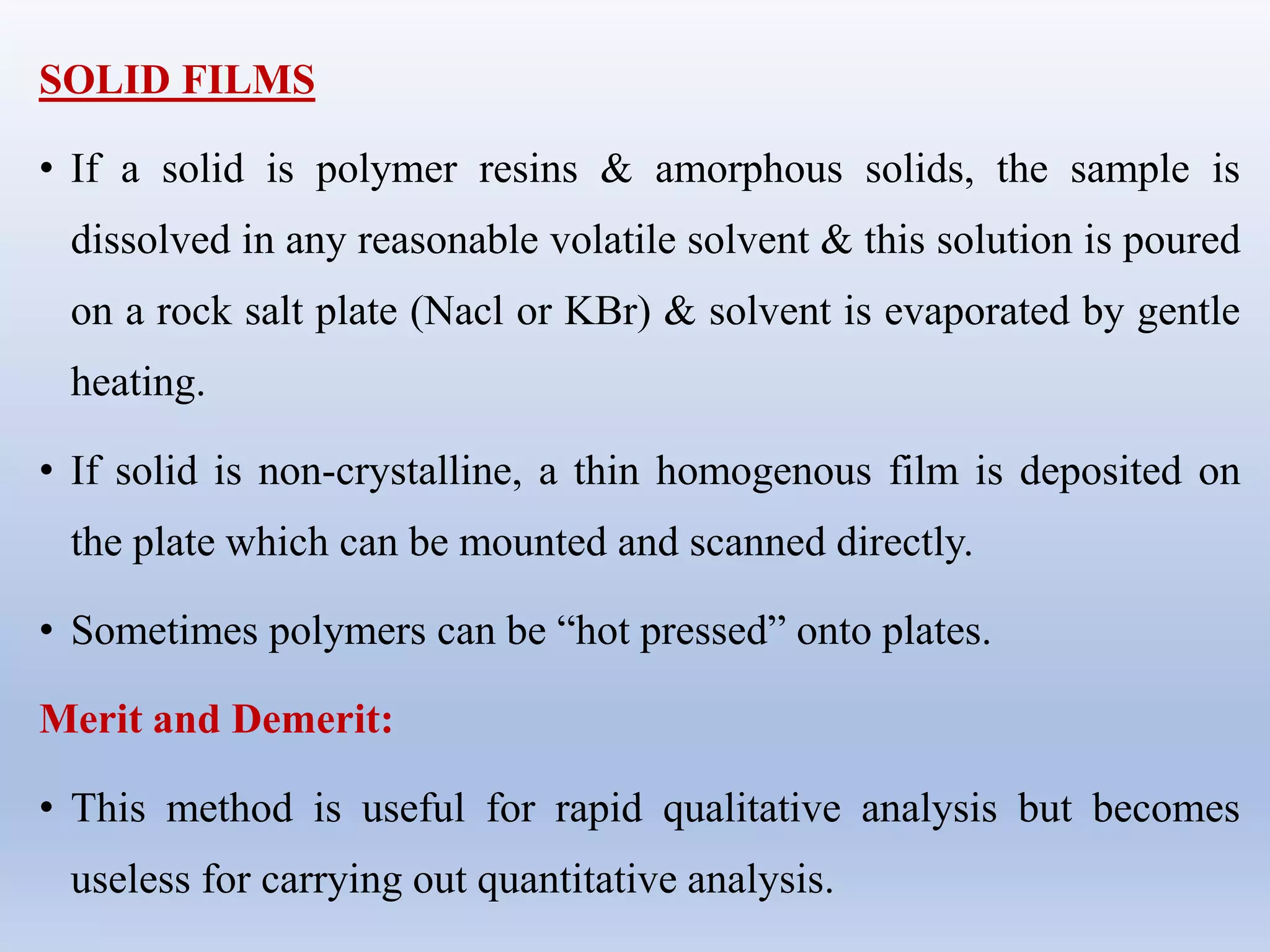 Sampling of solids in IR spectroscopy | PPTX