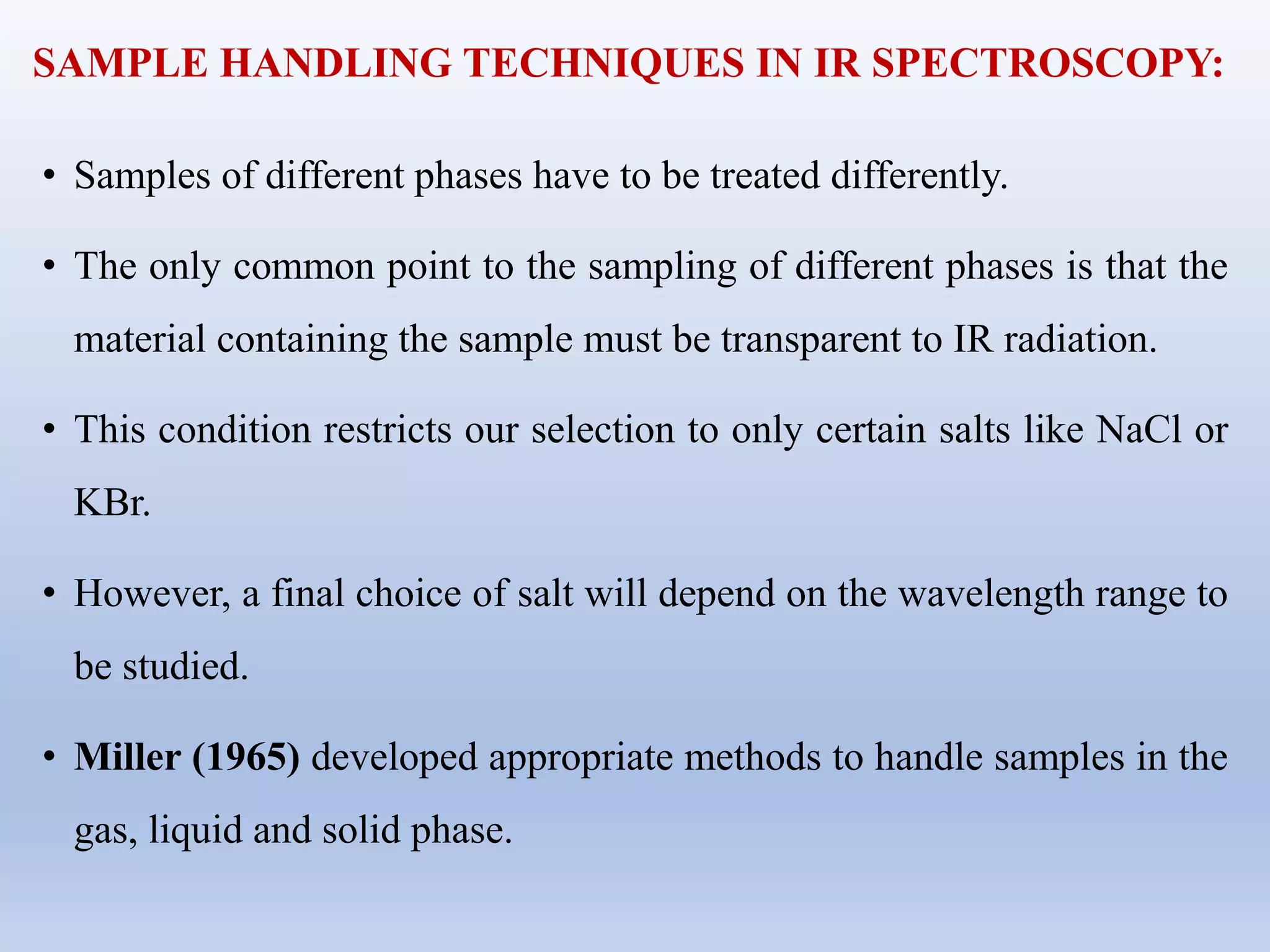 Sampling of solids in IR spectroscopy | PPTX