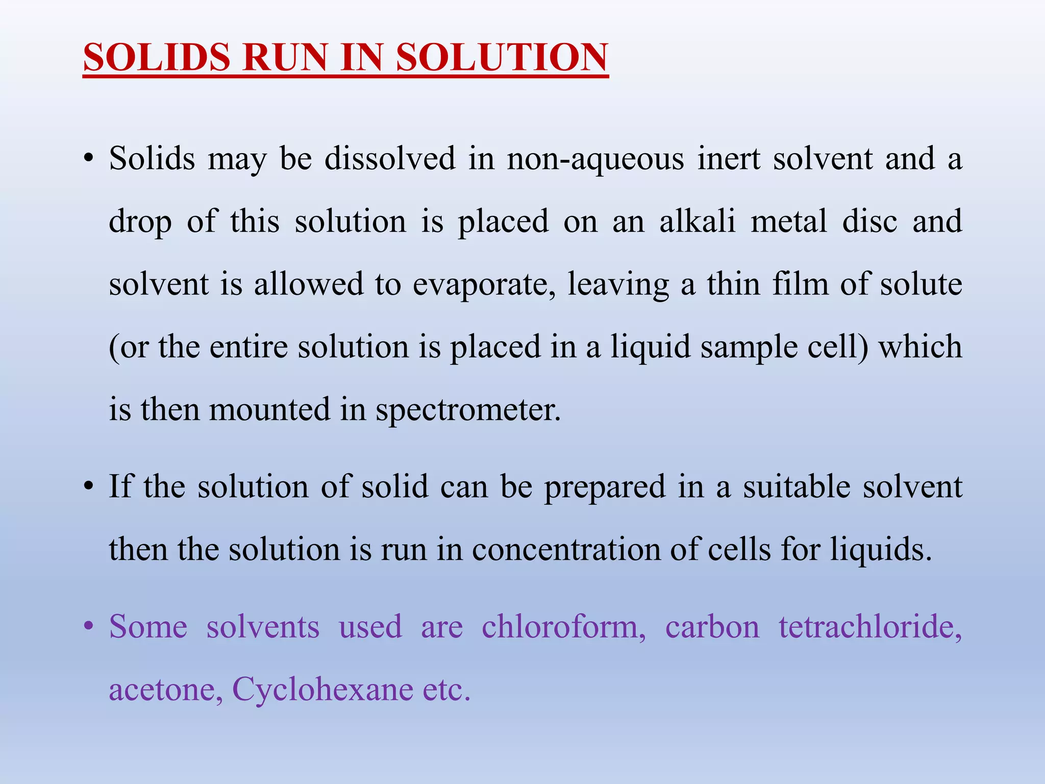 Sampling of solids in IR spectroscopy | PPTX