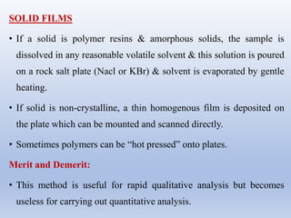 Sampling of solids in IR spectroscopy | PPTX
