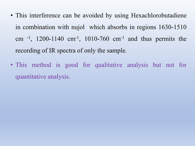 Sampling of solids in IR spectroscopy | PPTX | Chemistry | Science