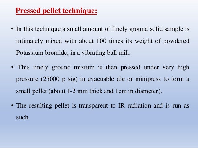 Sampling of solids in IR spectroscopy Sampling of solids in IR spectroscopy