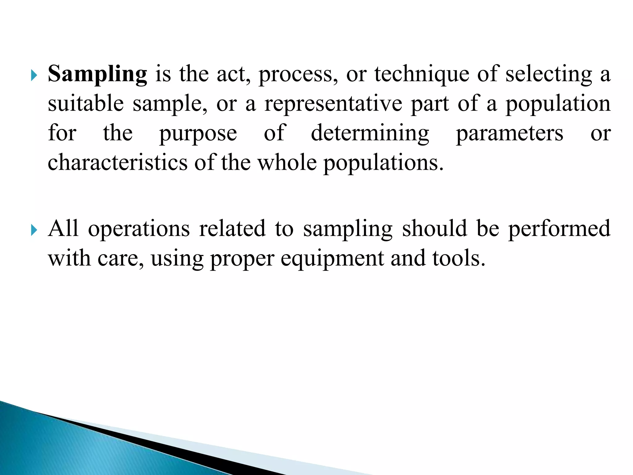Pharmaceuticals Sampling plans and techniques | PPTX