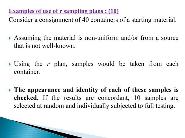 Pharmaceuticals Sampling plans and techniques | PPTX | Pharmaceutical ...