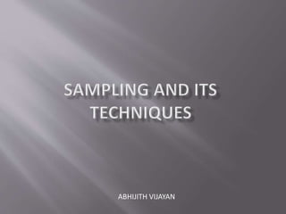 Sampling techniques | PPTX