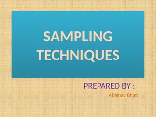 Sampling and types of sampling presentation PPT.pptx