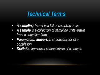 Sampling (statistics and probability) | PPTX