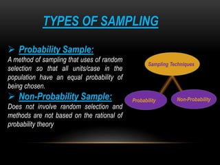Sampling (statistics and probability) | PPTX