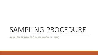 Sampling Procedure | PPT