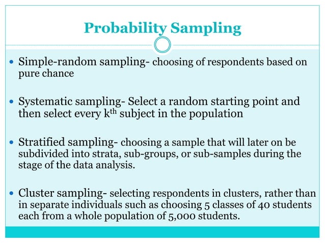 Sampling procedure | PPT