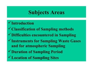 Sampling procedures | PPT | Indoor Environmental Quality | Home & Garden
