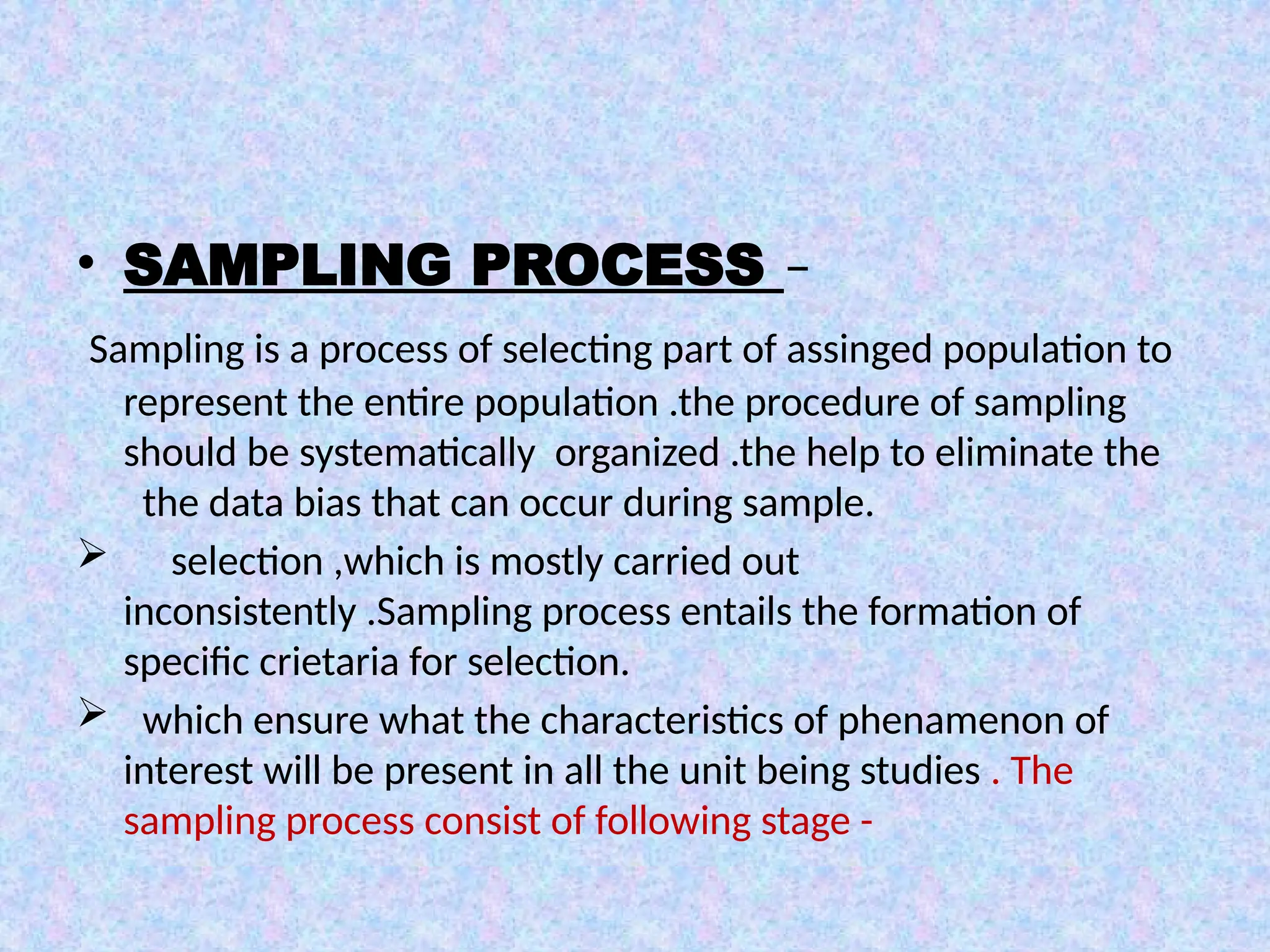 sampling processing nursing research..... | PPTX