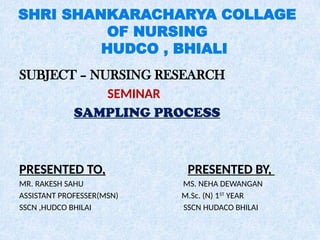 sampling processing nursing research..... | PPT