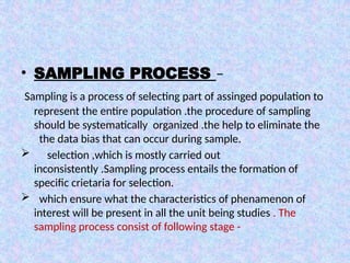sampling processing nursing research..... | PPT